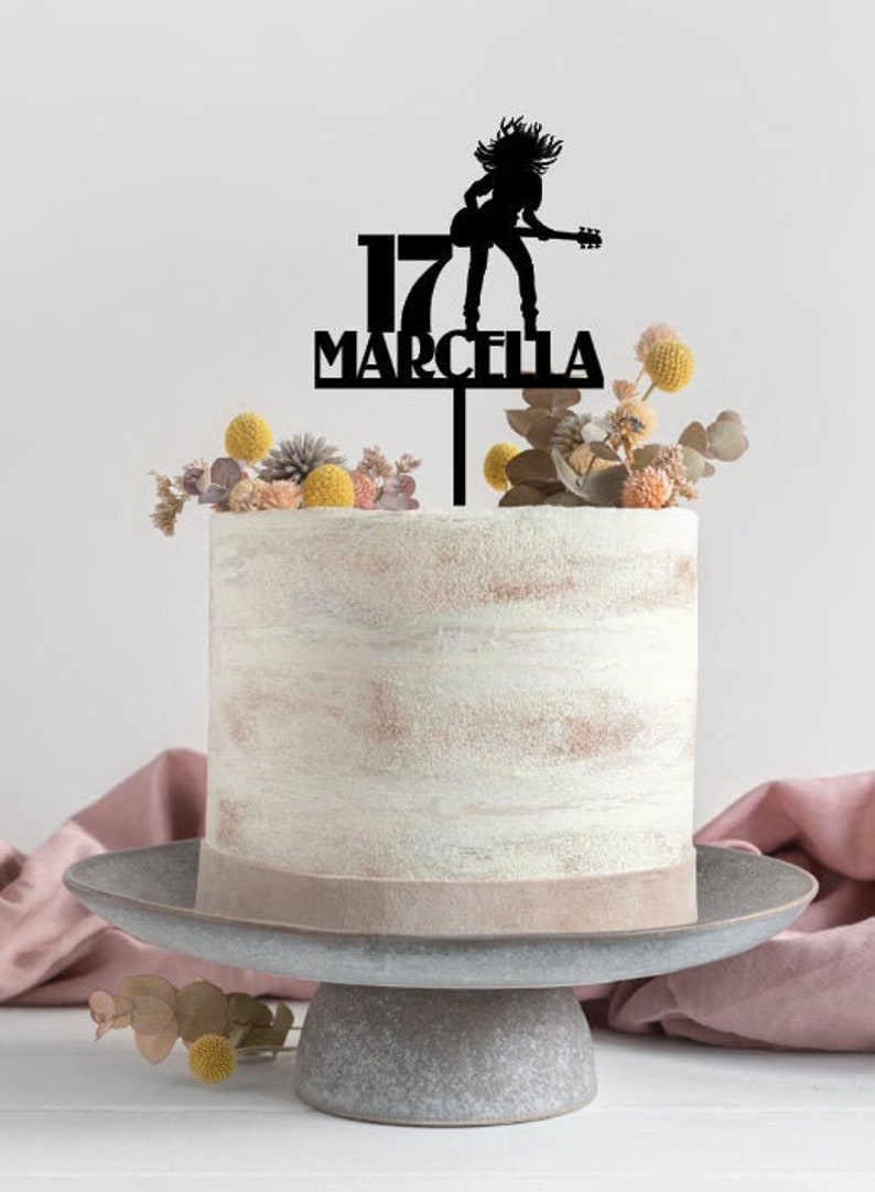 Rockstar Cake Topper Personalized Cake Topper Musician Cake | Etsy