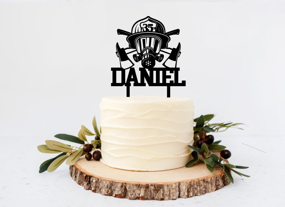 Fireman Cake Topper, Fireman Birthday, Firefighter Cake Topper, Fire ...