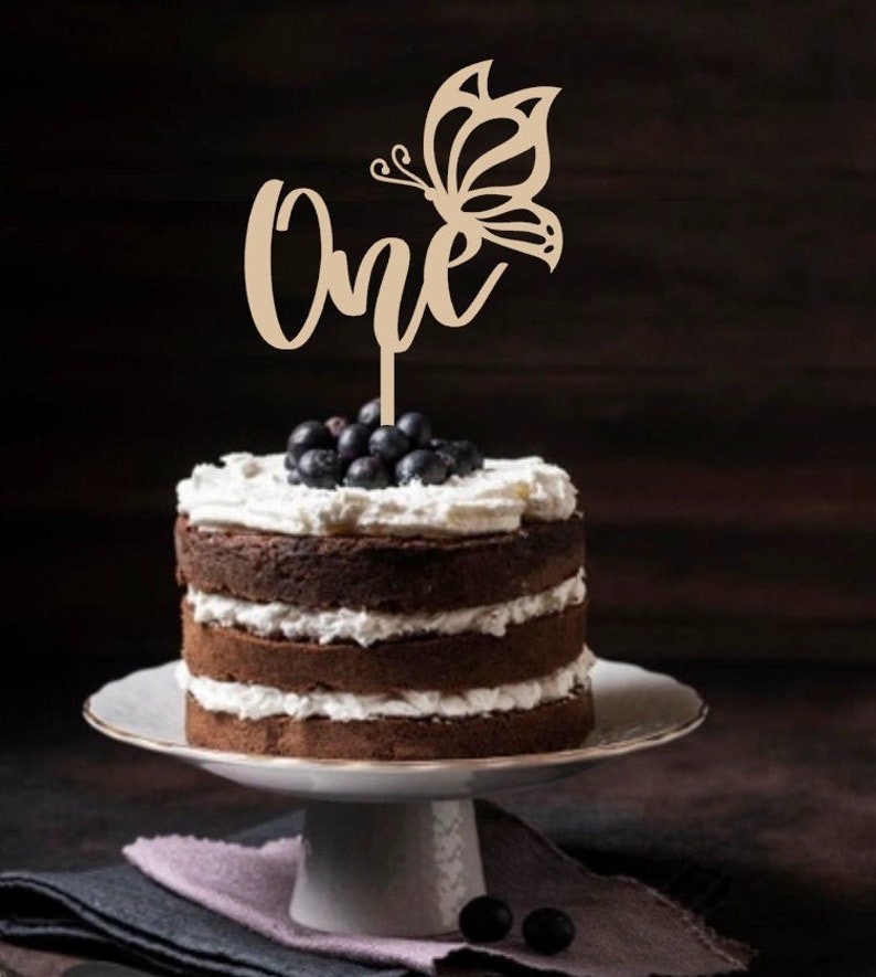 One Cake Topper First Birthday Cake Topper Butterfly Cake | Etsy