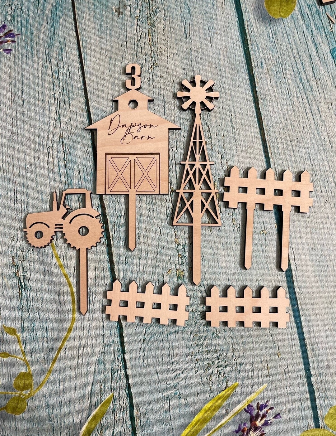 Farm Cake Topper, Barnyard Cake Topper, Farm Party Decor, Barn Cake ...