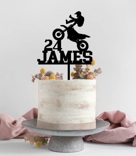 Motocross Cake Topper motorcycle party decor motorcycle | Etsy