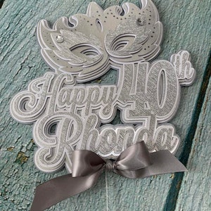 Masquerade Cake Topper, Carnival Cake Topper, Mask Party Decor, Mardi ...