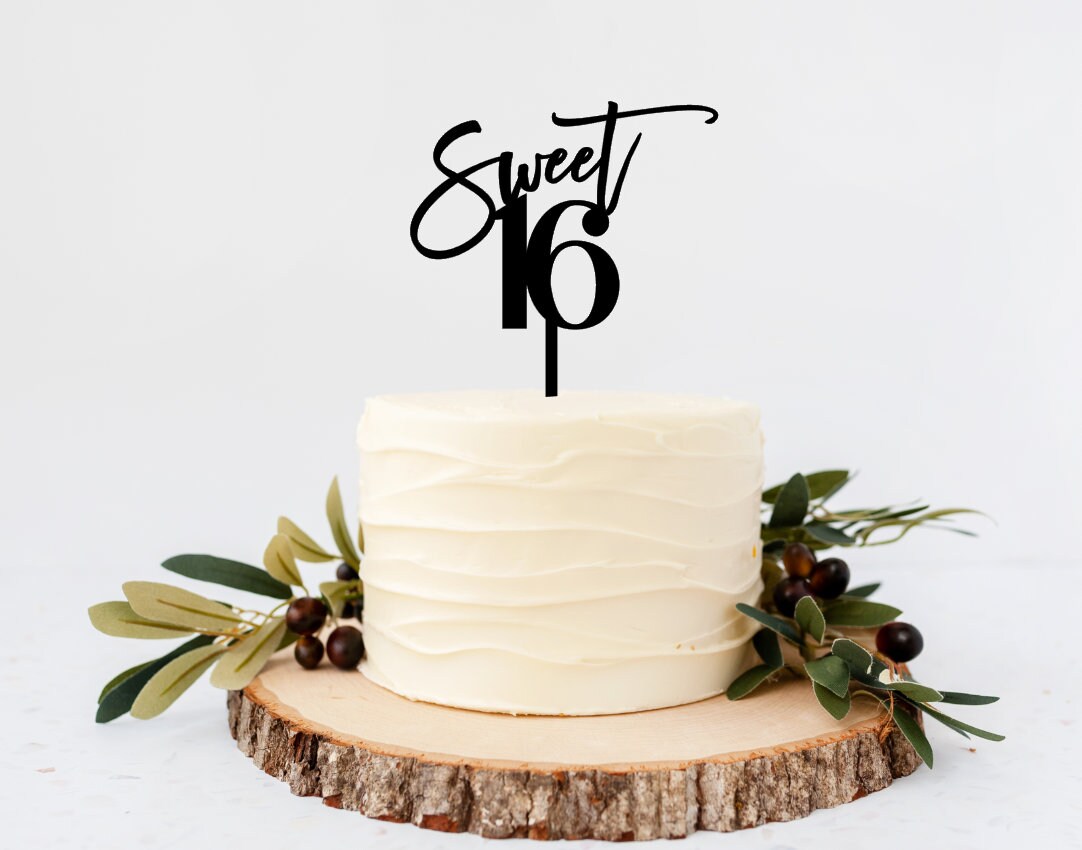 Sweet 16 Cake Topper Sweet Sixteen Cake Topper Sweet 16 - Etsy