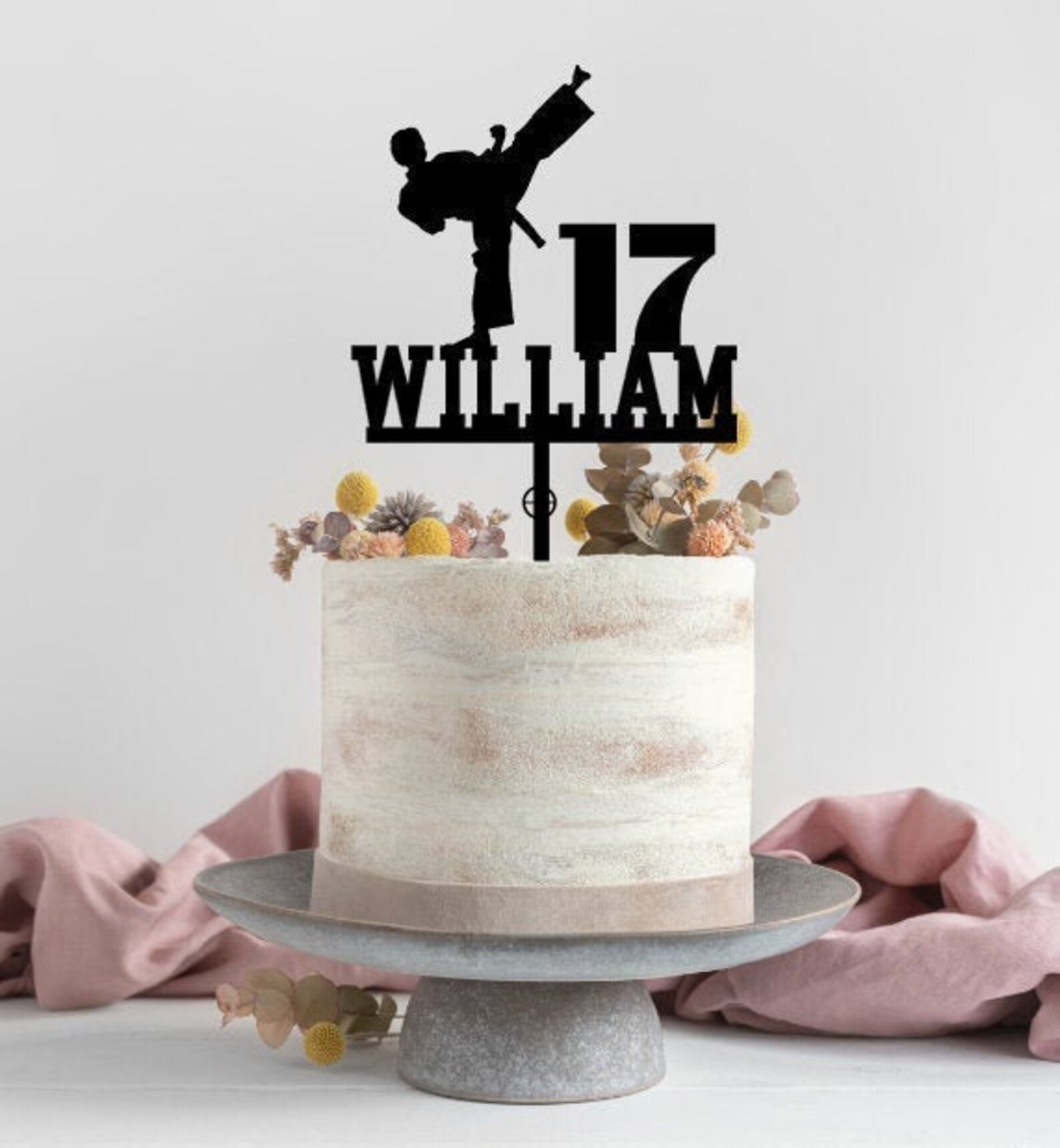 Karate Cake Topper Male or Female Karate Cake Topper Martial - Etsy