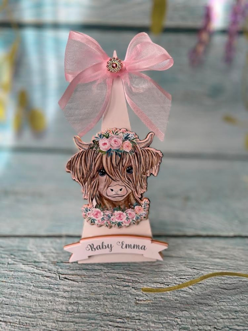 Boho Cow Favor Box Highland Cow Baby Shower Cow Party - Etsy