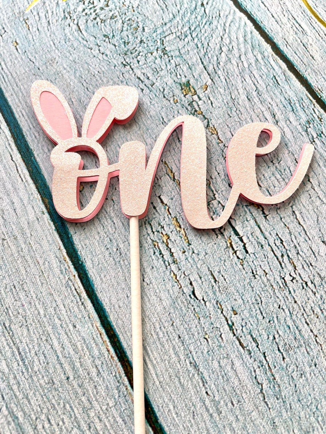 Ears Bunny Cake Toppers ONE Ear Bunny Party Ears Bunny | Etsy