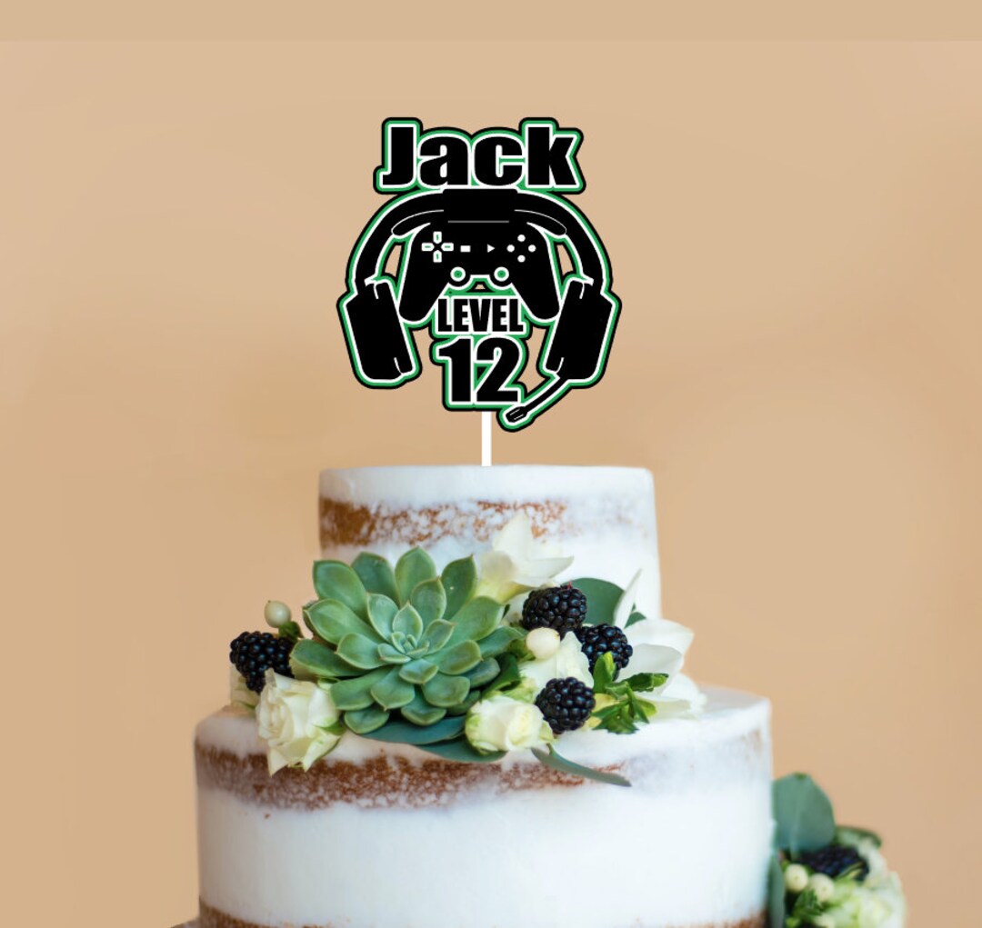 Gamer Cake Topper, Video Game Cake Topper, Gamer Birthday, Gamer Party ...