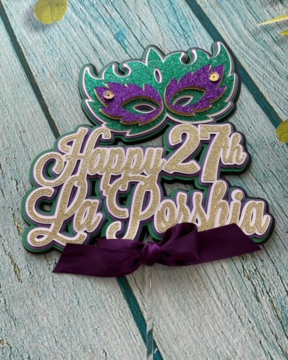 Masquerade Cake Topper Carnival Cake Topper Mask Party - Etsy