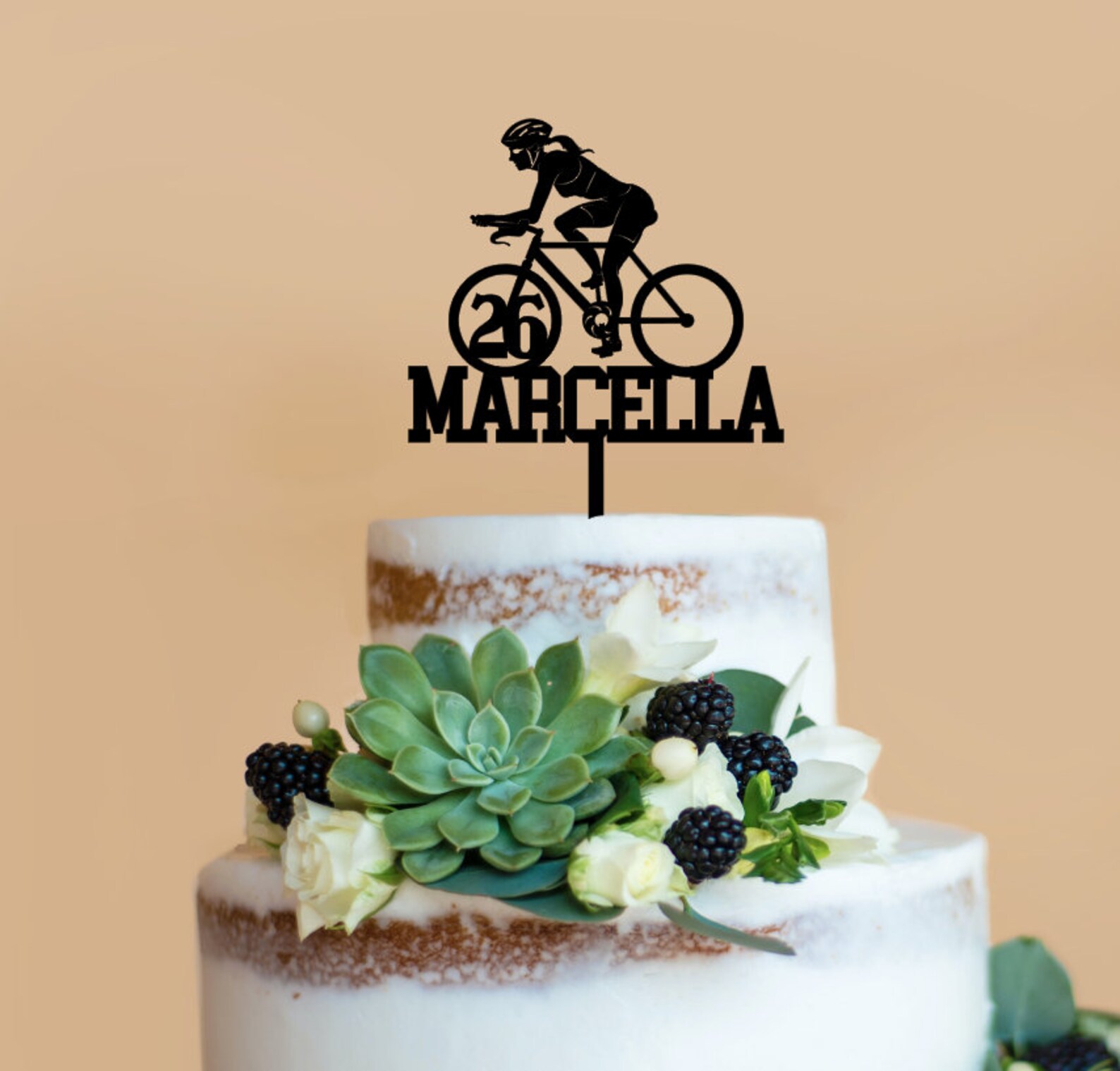 Girl Cyclist Topper, Cyclist Cake Topper, Bicycle Topper, Cyclist ...