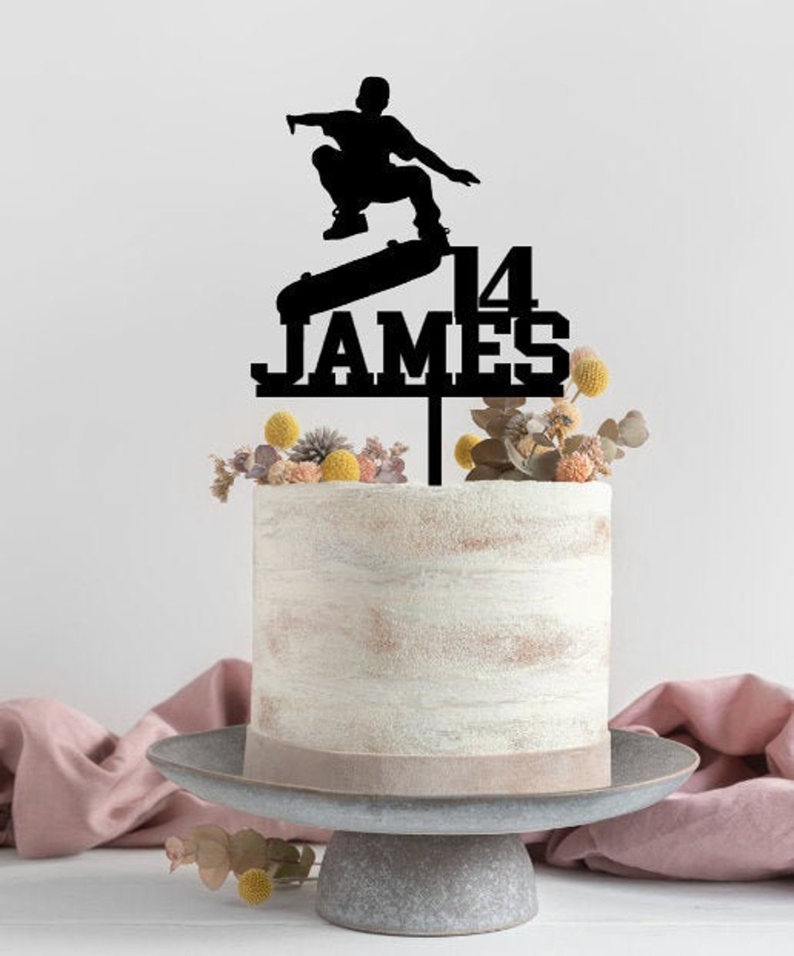 Skateboard Cake Topper,skateboarder Cake Topper,skateboard Party Decor ...