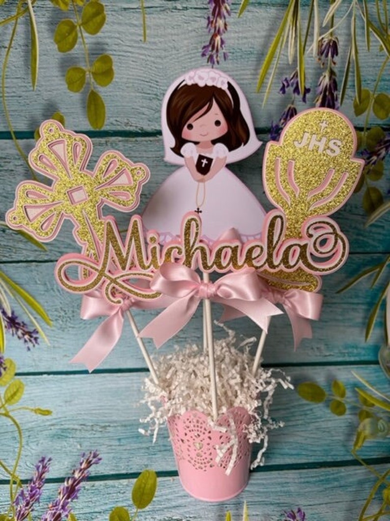 First Communion Decor First Communion Centerpieces Holy - Etsy