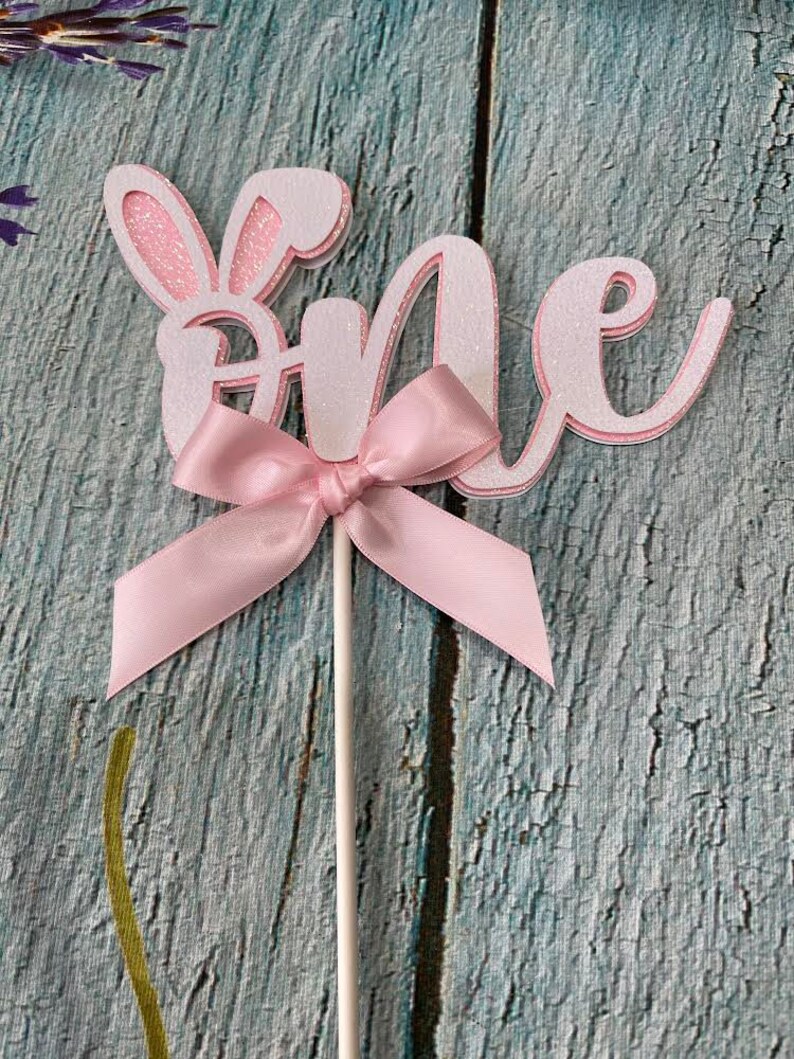 Ears Bunny Cake Toppers ONE Ear Bunny Party Ears Bunny - Etsy