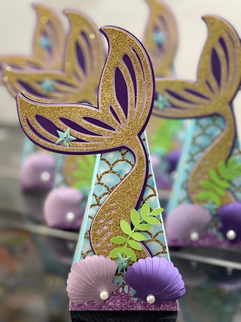 Mermaid Favor Box Mermaid Treat Box Mermaid Loop Box Under - Etsy