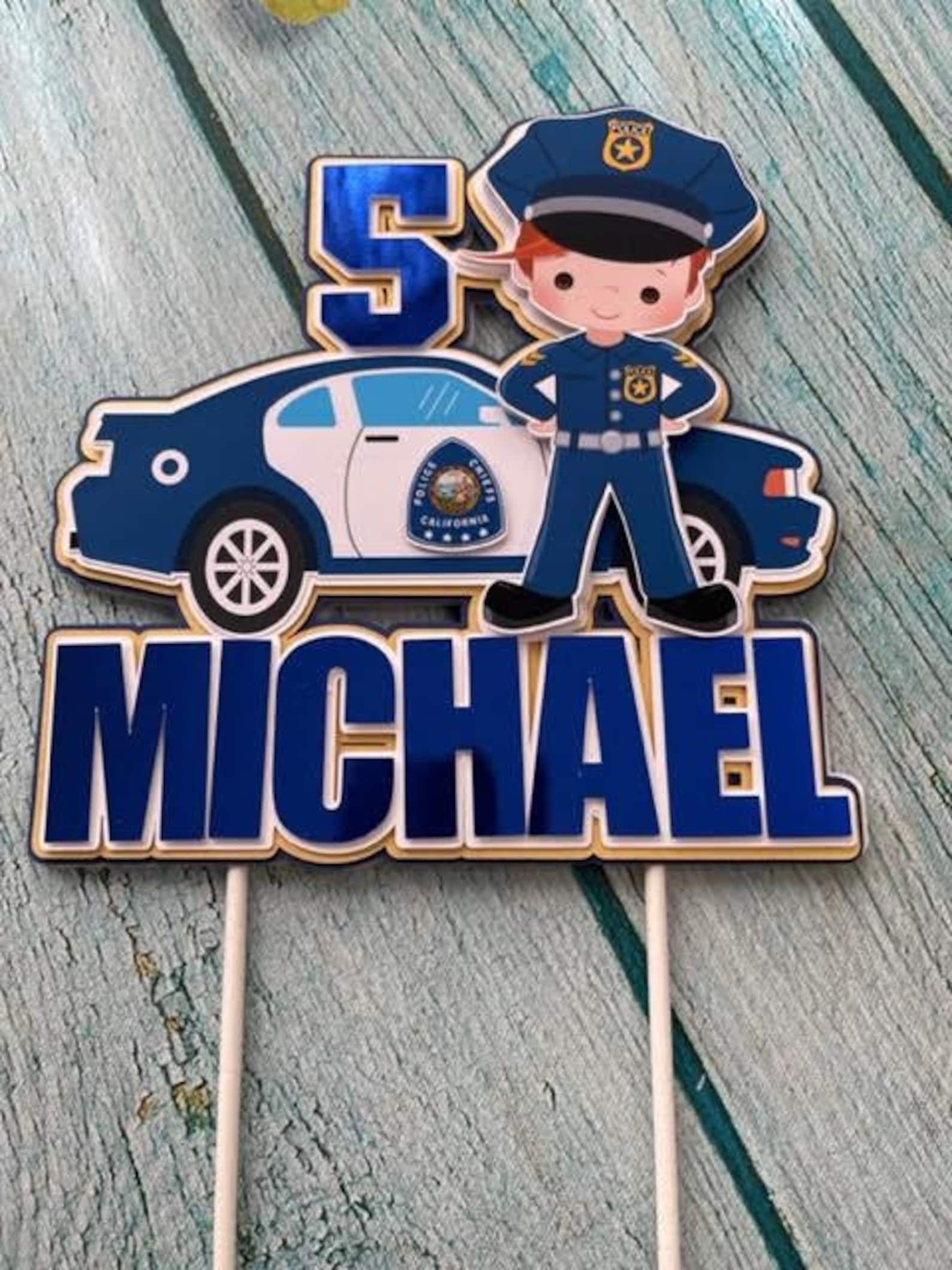 Police Cake Topper Policeman Topper Cops Party Decoration - Etsy