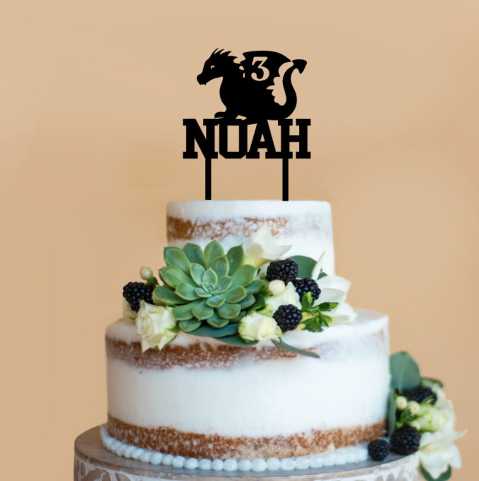 Dragon Cake Topper Personalized Cake Topper Little Dragon - Etsy