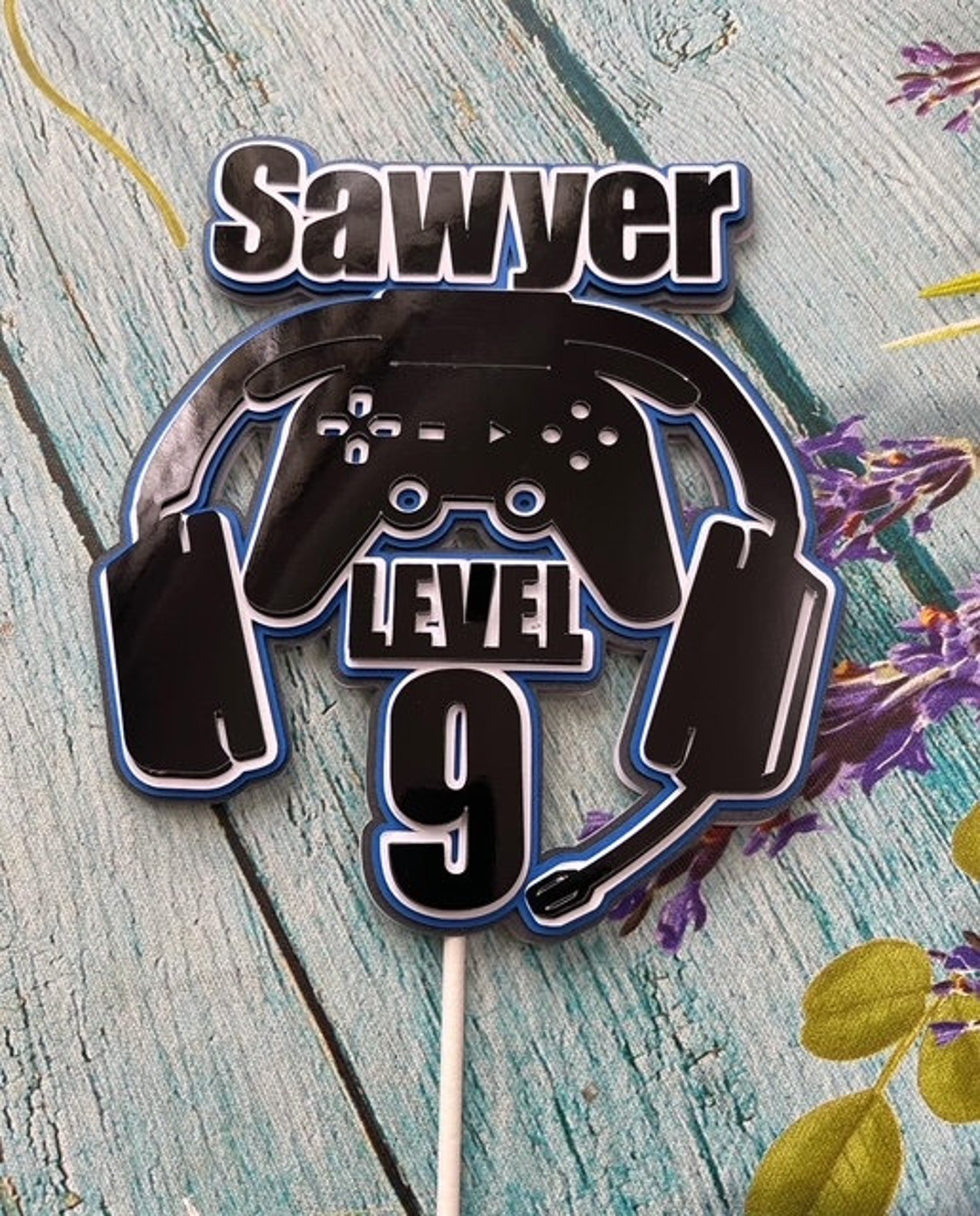 Gamer Cake Topper Video Game Cake Topper Gamer Birthday - Etsy