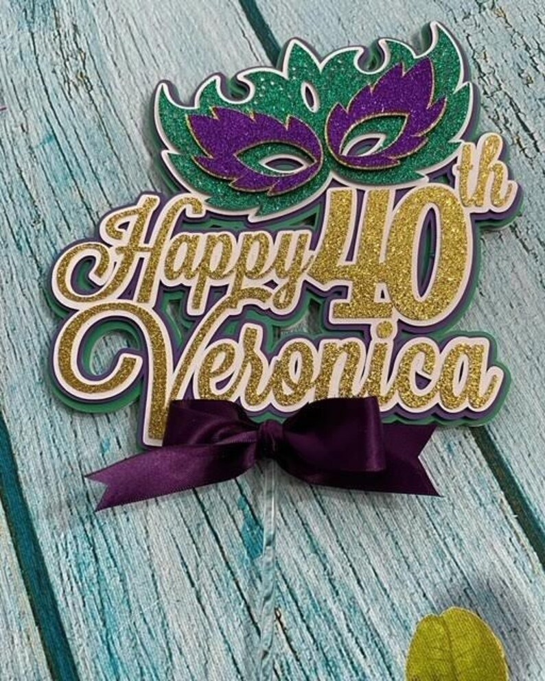 Masquerade Cake Topper Carnival Cake Topper Mask Party - Etsy