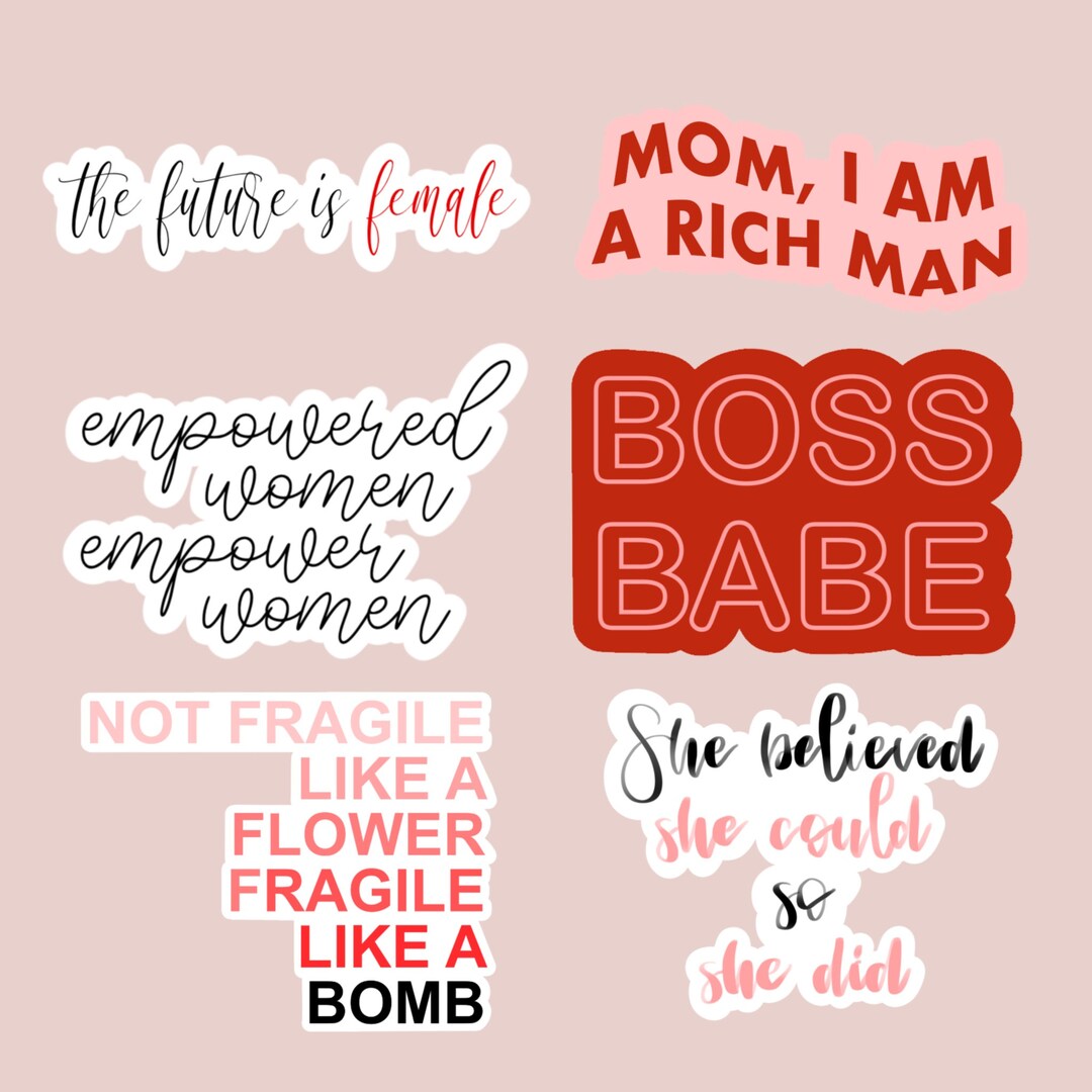 Women Empowerment Sticker Pack, Female Empowerment, Waterproof ...