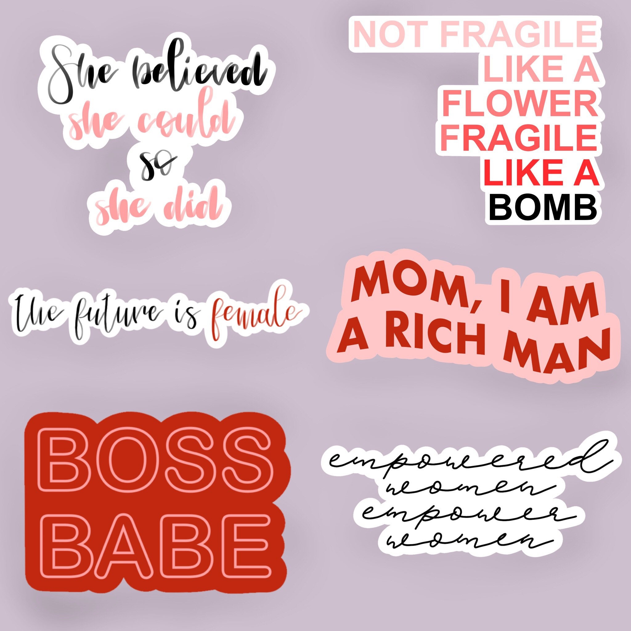 Women Empowerment Sticker Pack Female Empowerment | Etsy