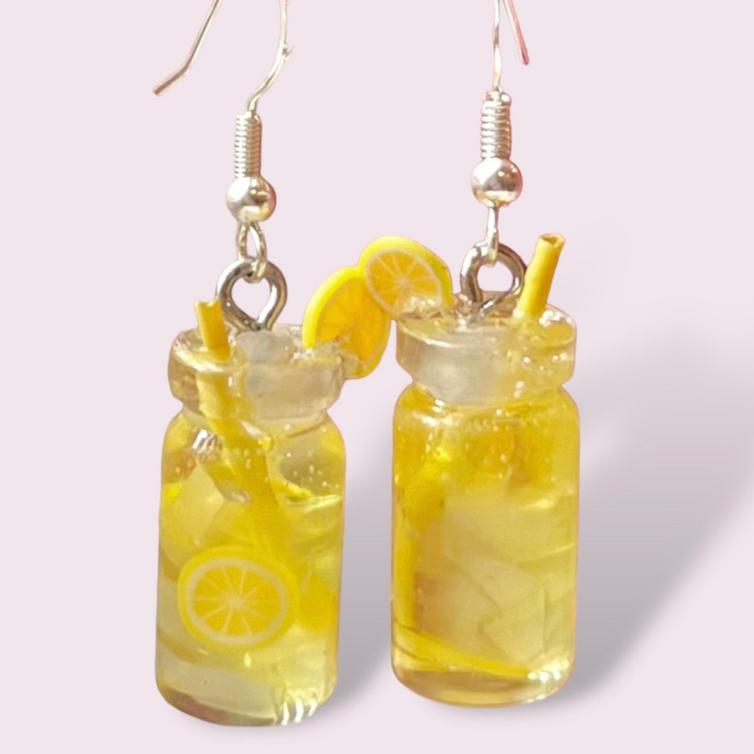 Mini Lemonade Resin Drink Earrings - Etsy