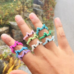 Beaded Stackable Frog Ring - Etsy