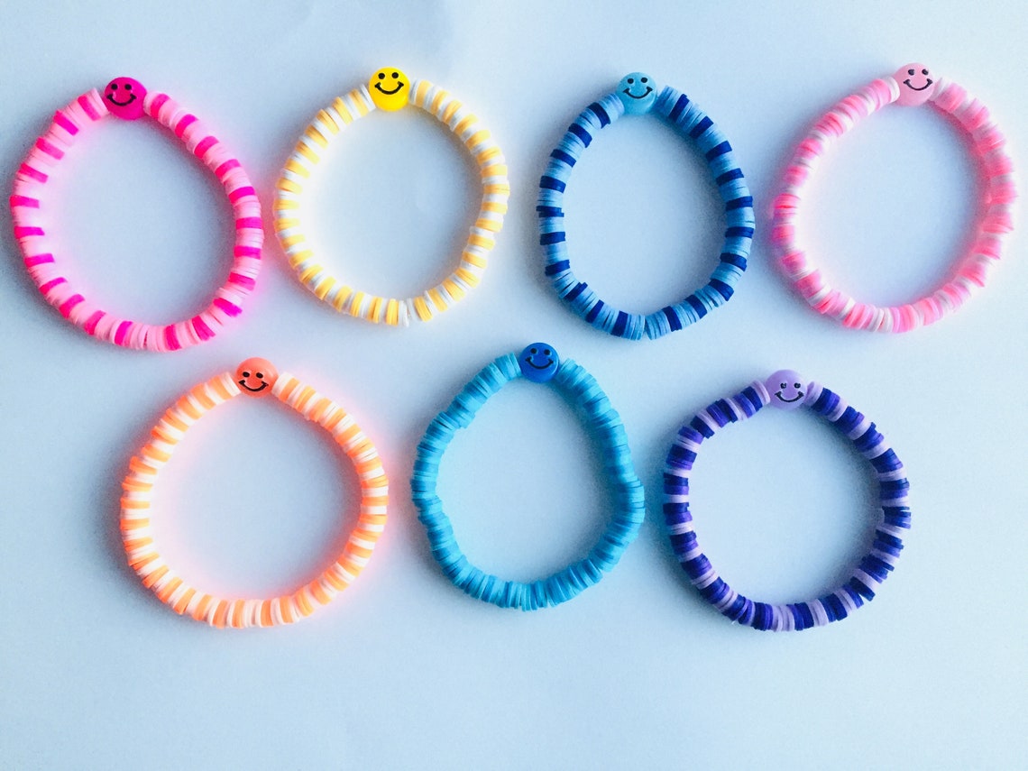 Colorful Smiley Face Bracelet - Etsy