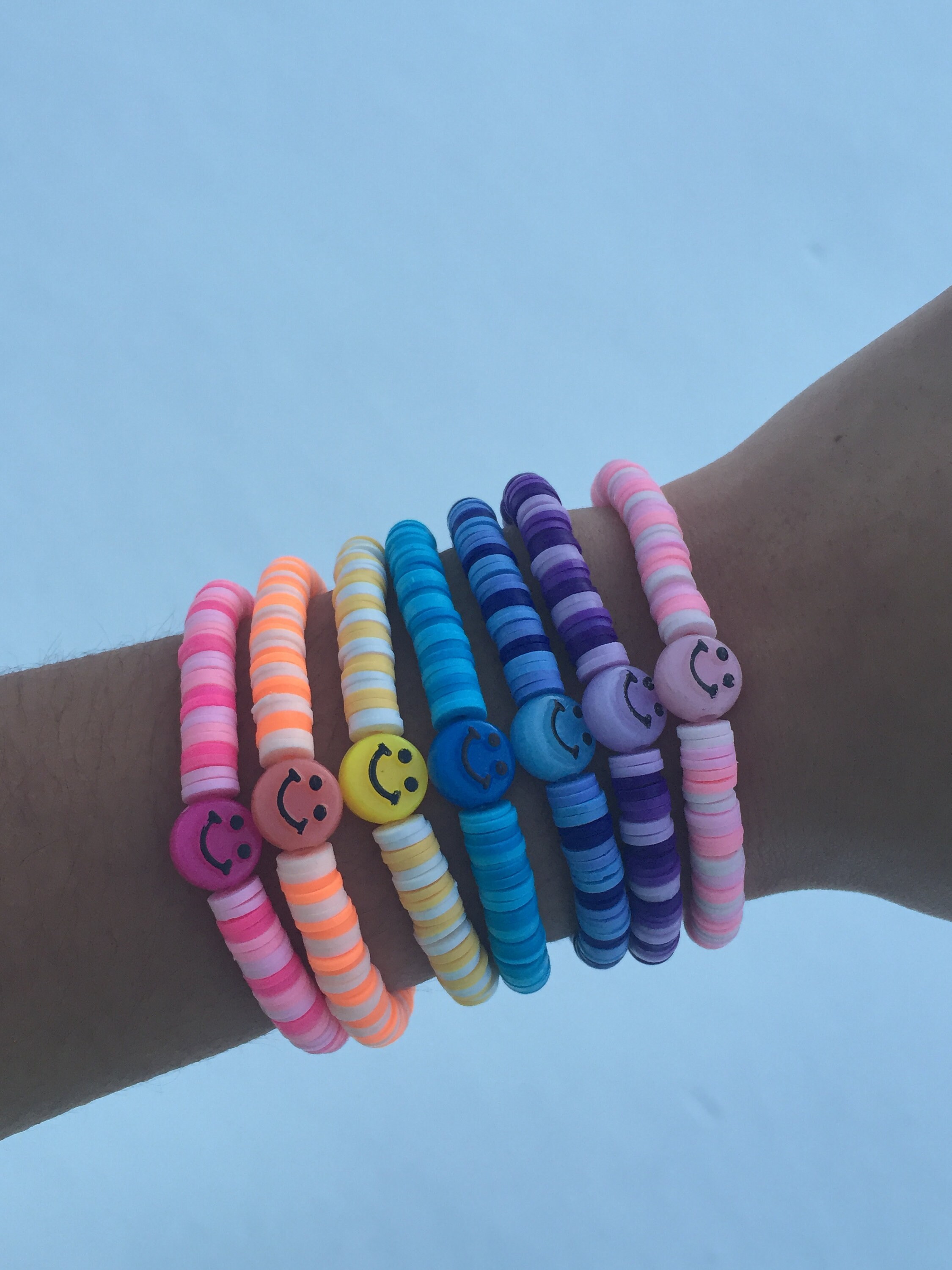 Colorful Smiley Face Bracelet - Etsy