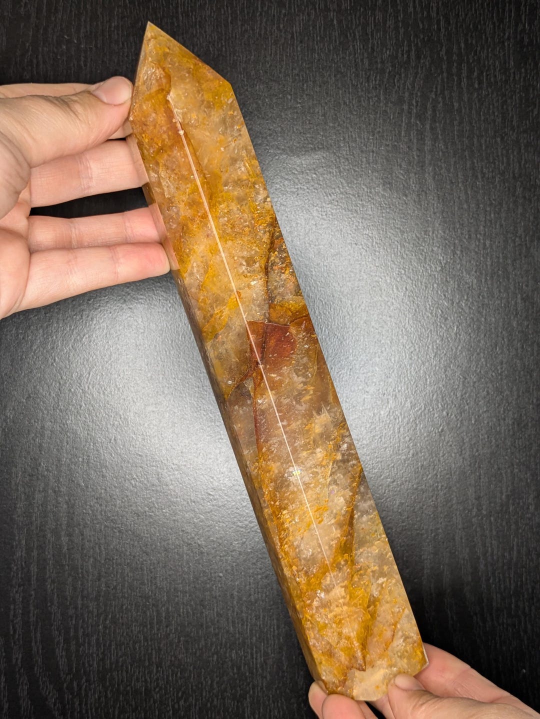 Large Yellow Golden Healer Quartz Crystal Tower - Etsy