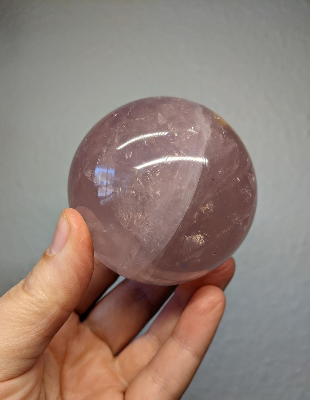 Deep Pink Rose Six Star Quartz Sphere - Etsy