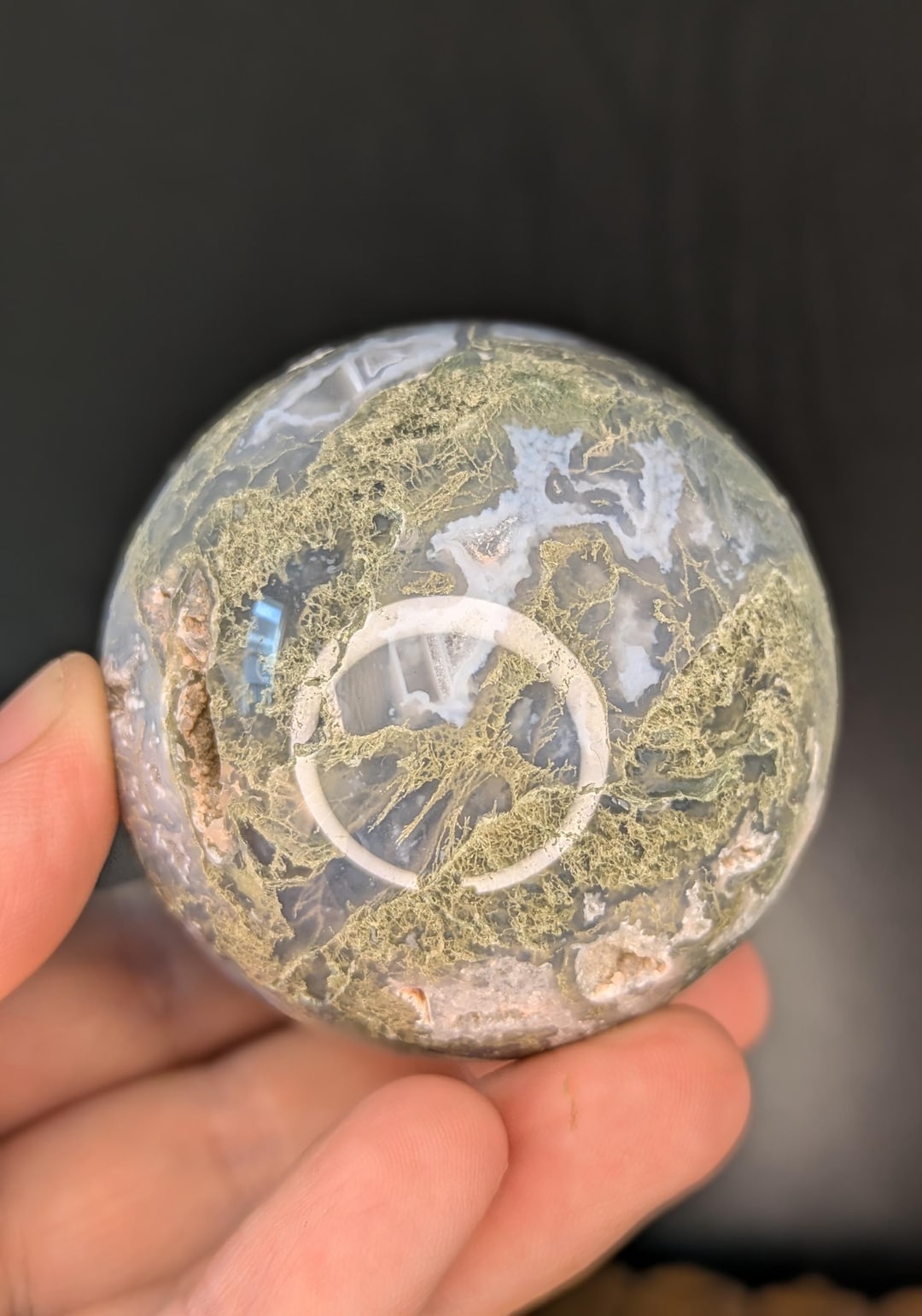 Green Brown Moss Agate Crystal Sphere - Etsy