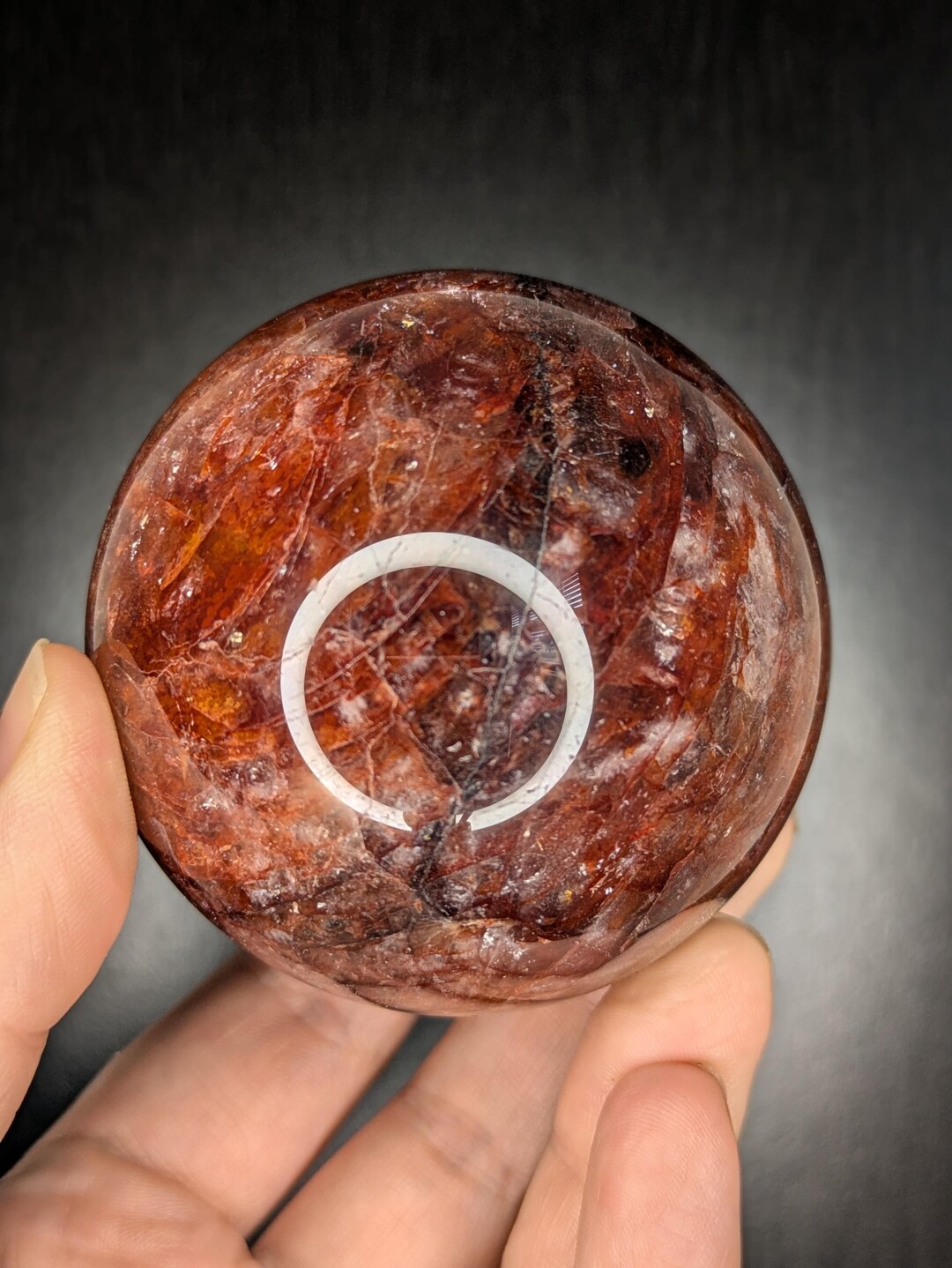 Deep Red Natural Hematoid Fire Quartz Polished Crystal Sphere - Etsy
