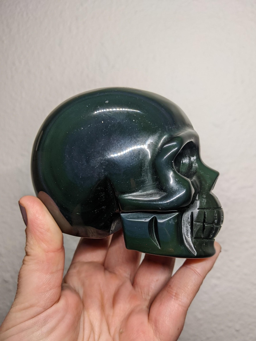 Large Rainbow Obsidian Skull Carving - Etsy
