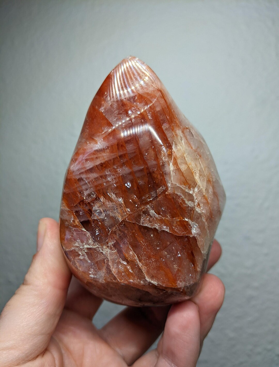 Red Hematoid Fire Quartz Flame - Etsy