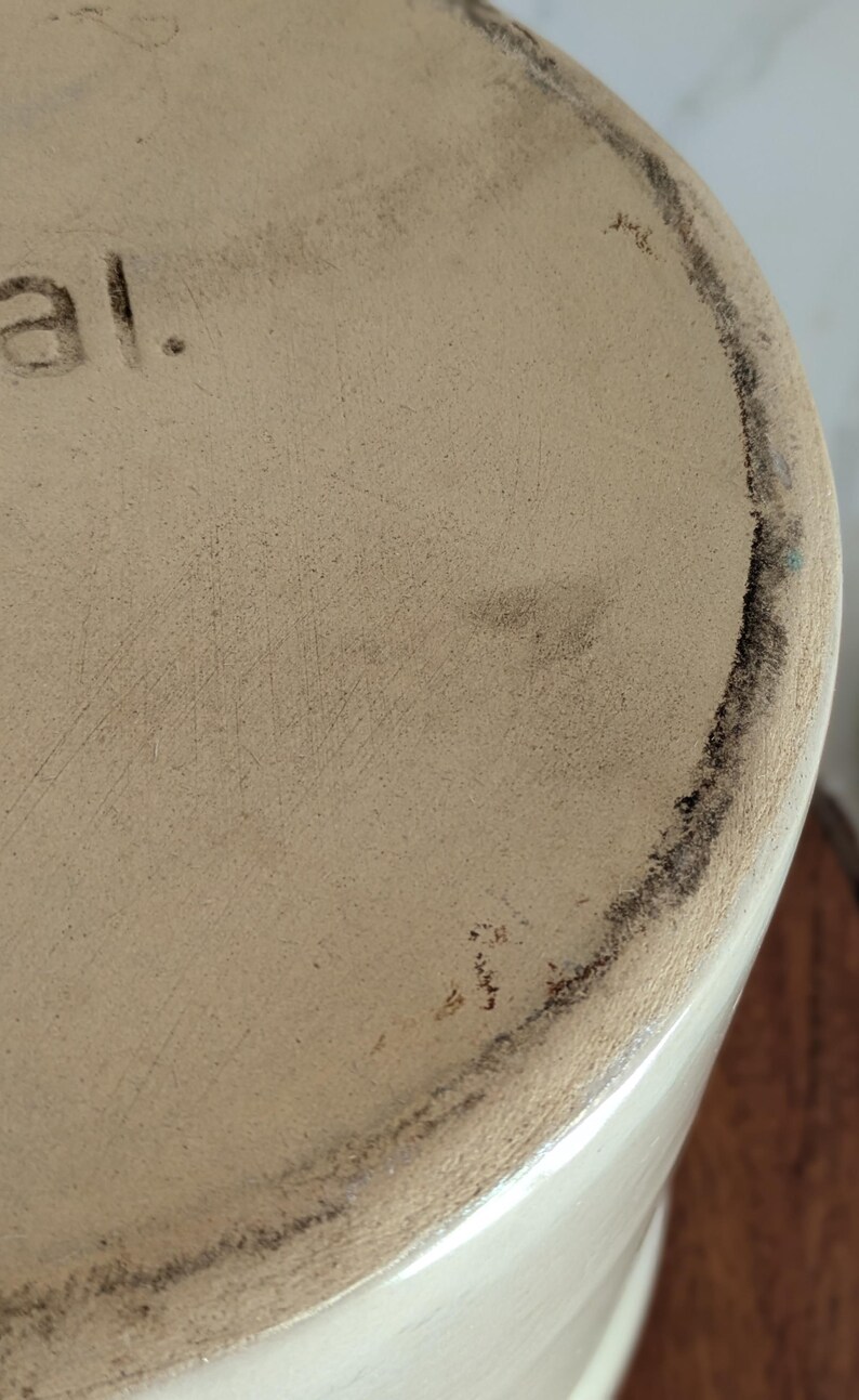 Antique 2 Gallon Stoneware Pottery Butter Dairy Crock Blue U.S.A. Crown ...