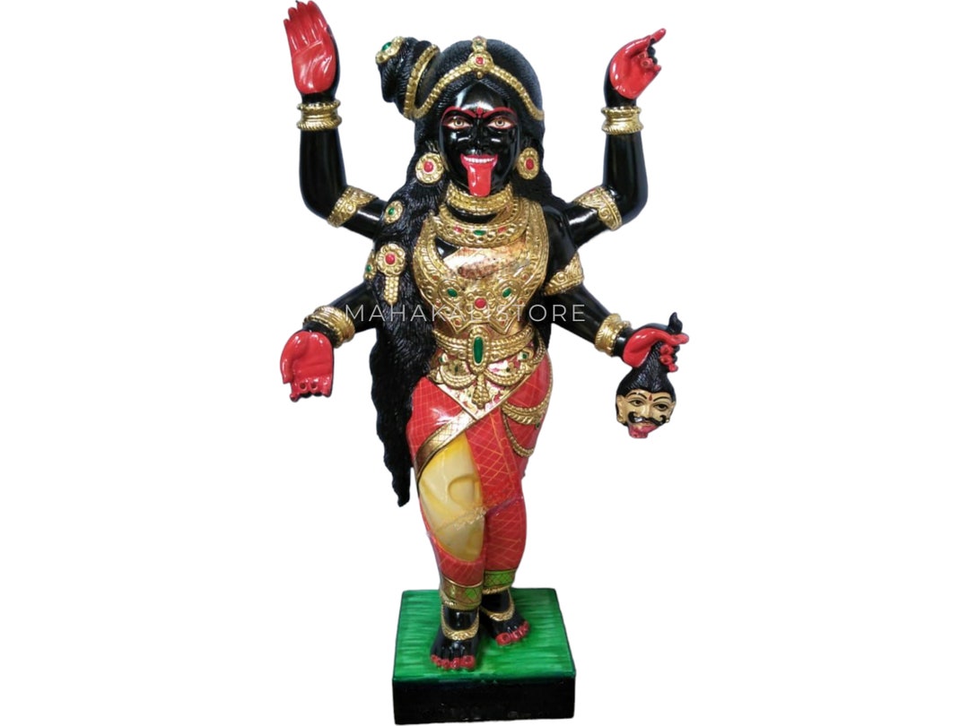 Kali Ma Statue, Black Marble Large 36 Inch Murti for Home Temple Altar ...