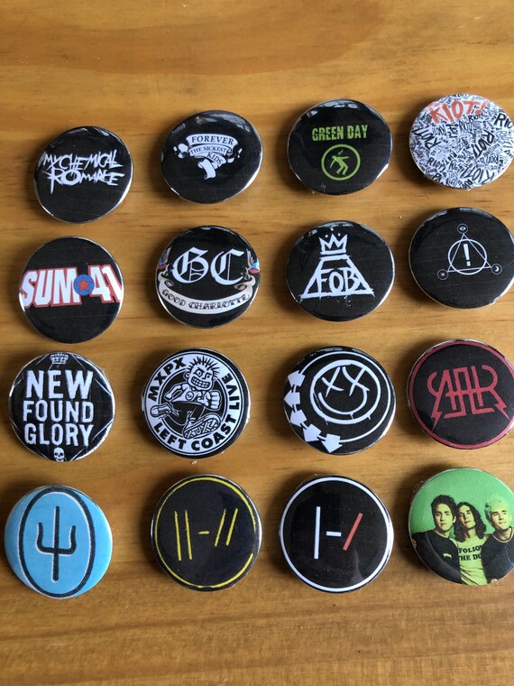 Pop Punk Logo Pin-back Buttons - Etsy