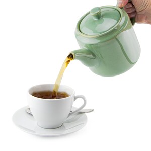 Scandi Home 1 Litre Fredriksberg Reactive Teal Ceramic Designer Teapot ...