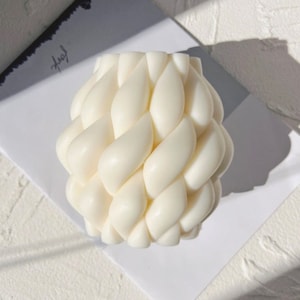 Huge Knot Candle | Knitted Candle |big Interwoven Knit Pillar Candles ...