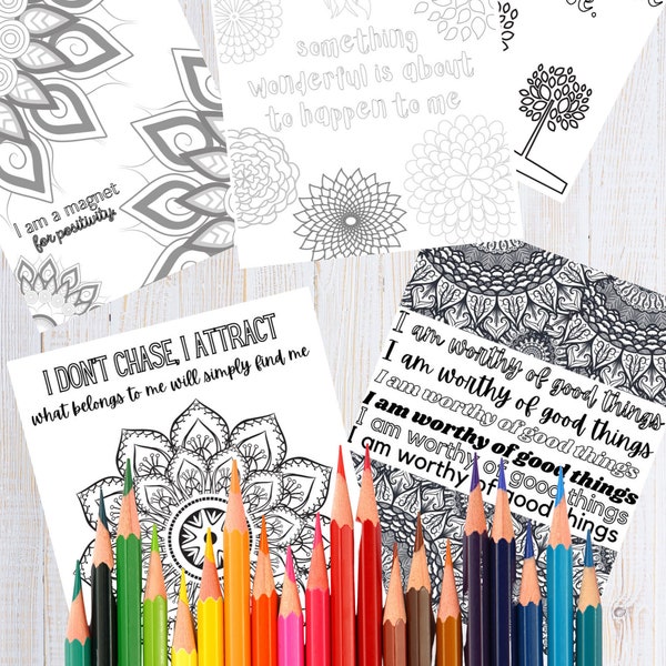 Manifestation Coloring Page - Etsy