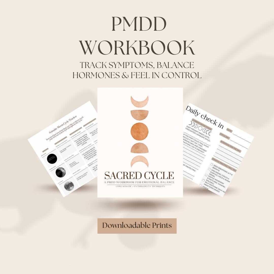 Lunar PMDD Tracker With Somatic and IFS Therapeutic Worksheets - Etsy