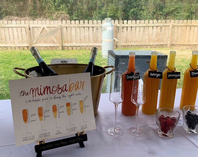 Mimosa Bar Sign | Brunch Sign | Mimosa Bar | Bottomless Mimosa Print ...