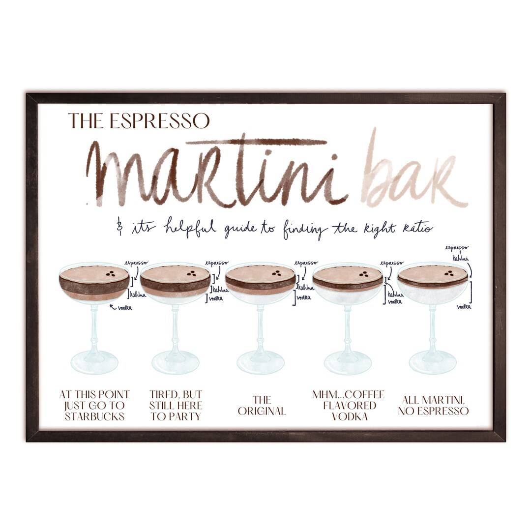 Espresso Martini Bar Sign DIGITAL DOWNLOAD | Espresso Martini Art ...