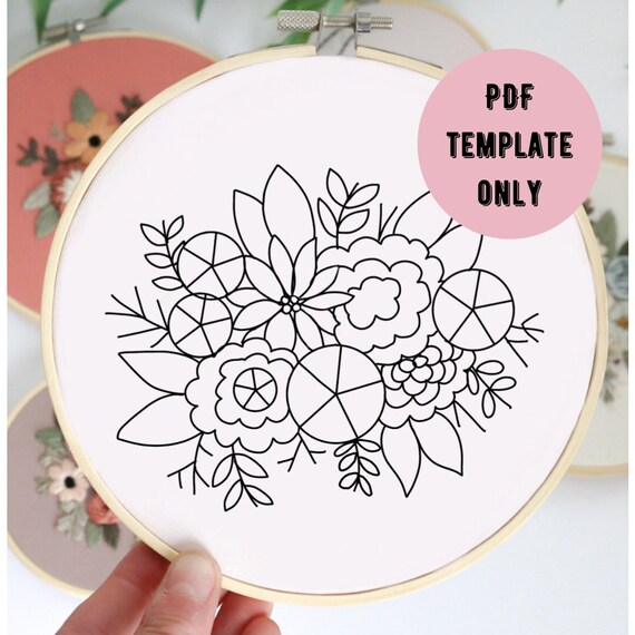 PDF Pattern Template ONLY Hand Embroidery Pattern Template - Etsy