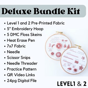 Learn Embroidery Stitch Sampler Kit With 13 Stitches and Video ...