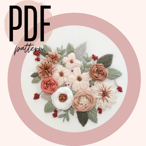 PDF Beginners Floral Embroidery Pattern Hand Embroidery DIY - Etsy