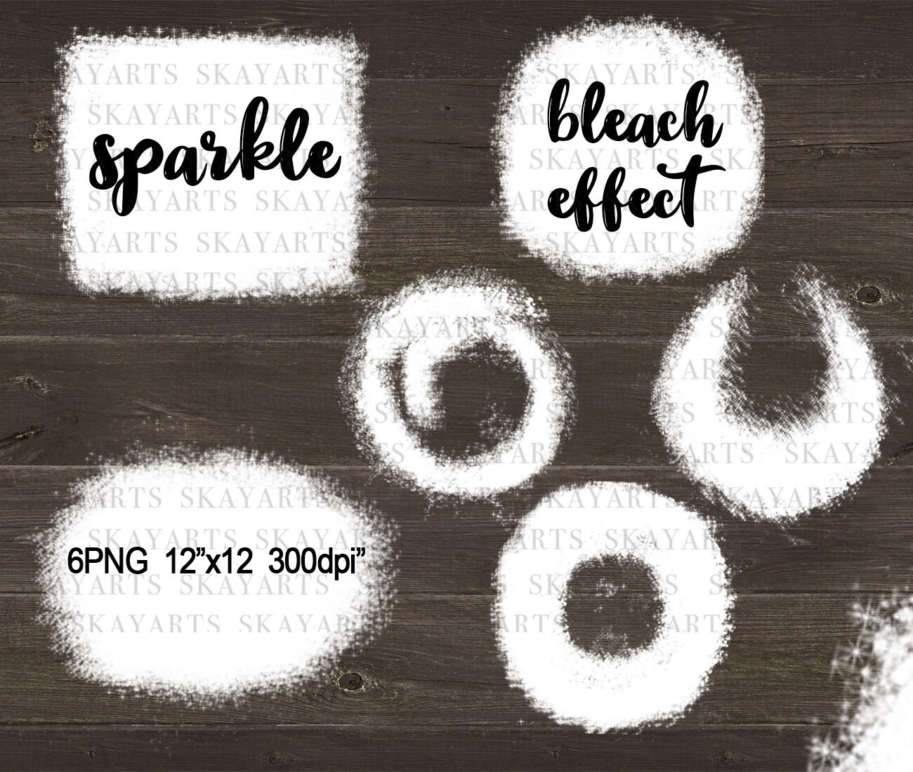 Bleach Effect Png Bleached Sparkle Effect Design Bundle Set - Etsy