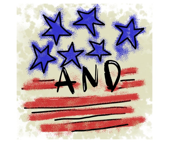 Stars and Stripes Splatter Paint Digital Download Independence - Etsy