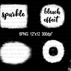 Bleach Effect Png, Bleached Sparkle Effect Design Bundle, Set of 6, for ...