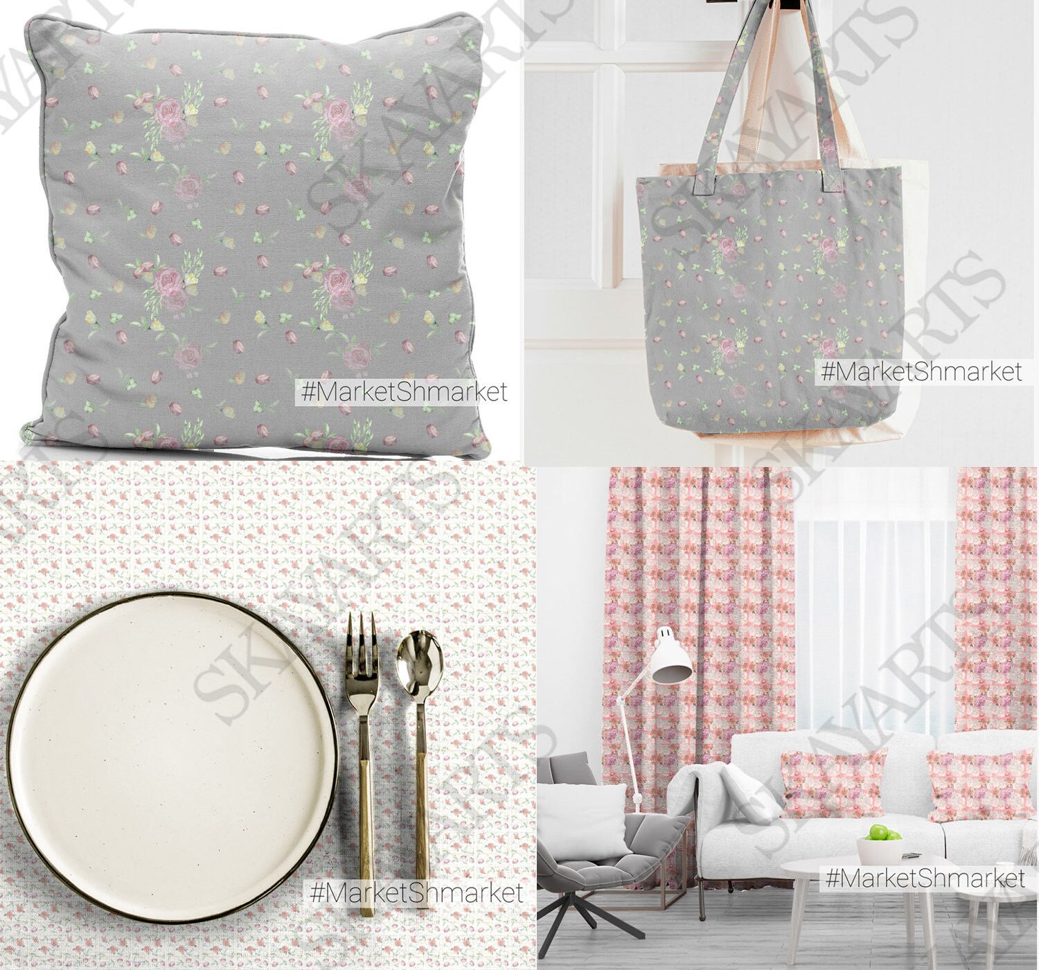 Watercolor Roses Digital Paper, Seamless Roses Printable Scrapbook ...