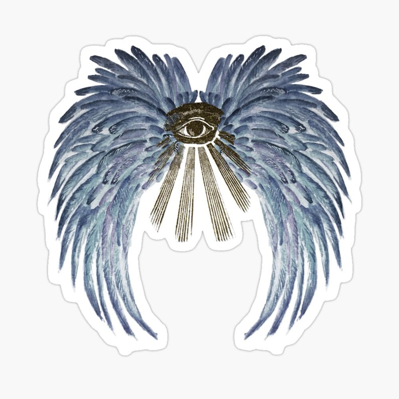 All Seeing Eye Angel Wings Watercolor PNG Digital Instant Download ...